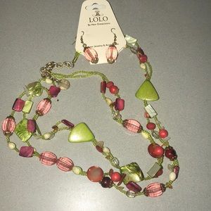 LoLo | Jewelry | Long Beaded Necklace And Earring Set Lolo | Poshmark